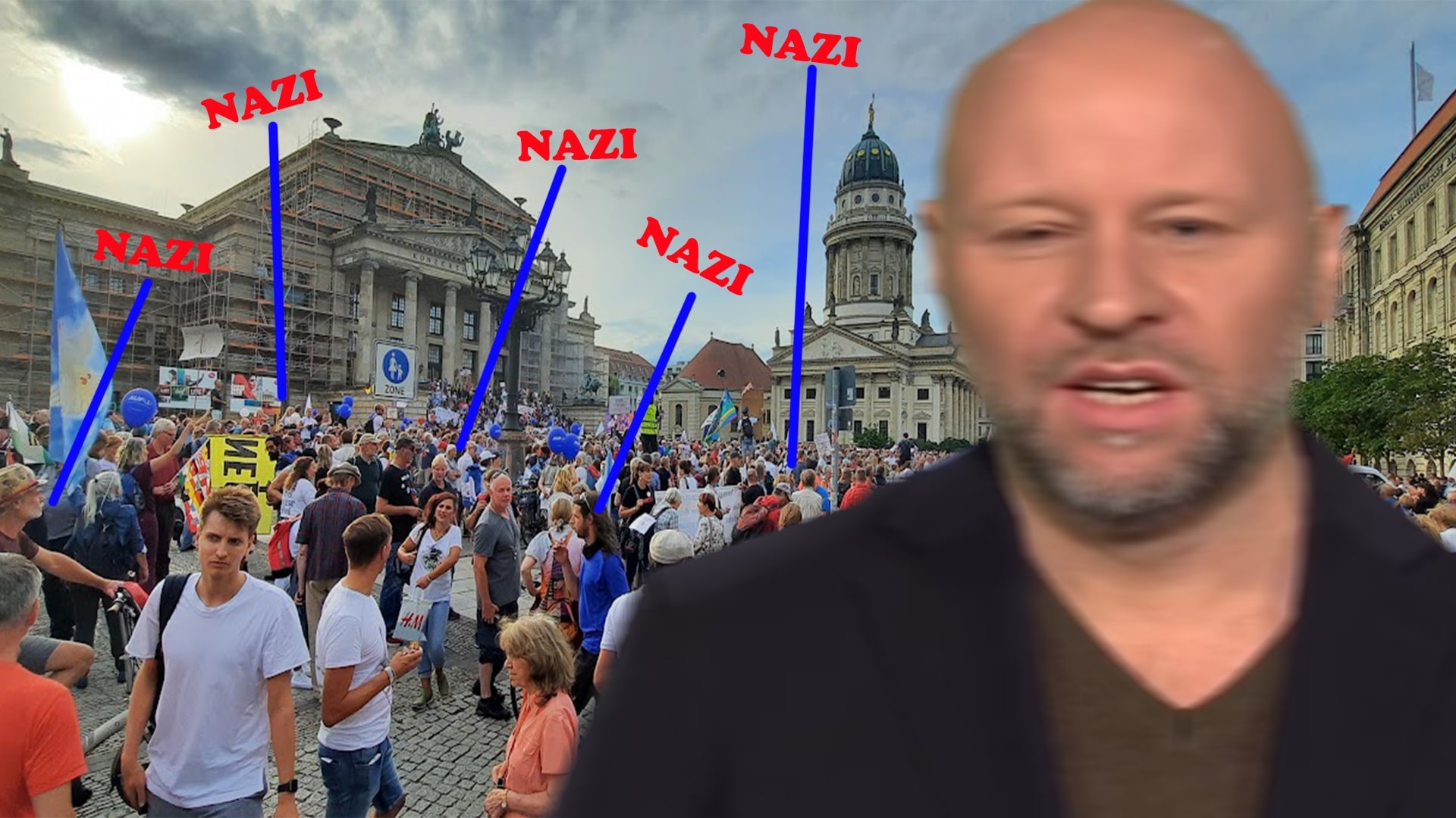 RBB-Sundermeyer auf Demo in Berlin: Nazi verzweifelt gesucht!